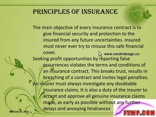 Principals of insurance | PPTX