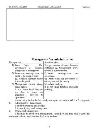 Principals of management notes bschm | DOCX