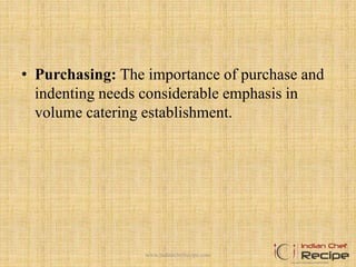 Principals of quantity cooking | PPTX