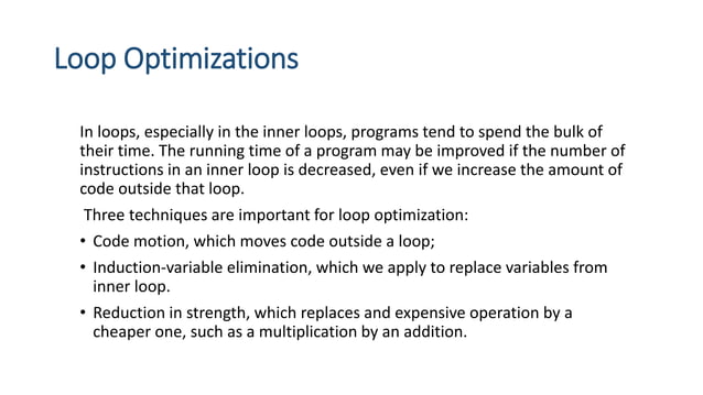 Principal source of optimization in compiler design | PPTX ...