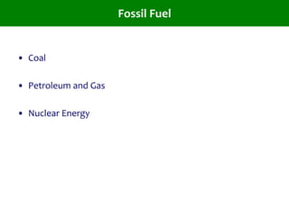 Principal Sources of Energy (Renewables vs Fossil) | PDF
