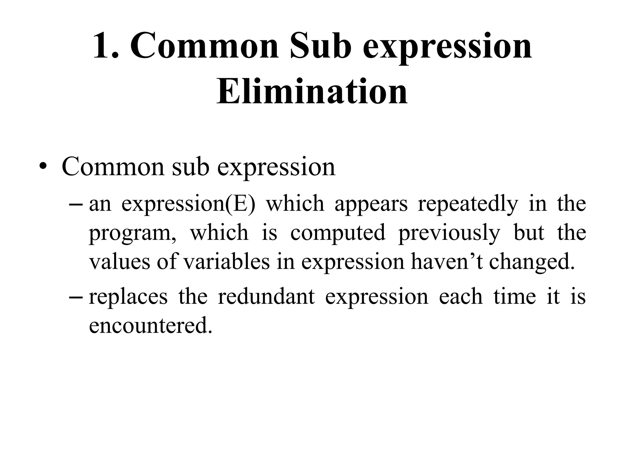 Principal Sources of Optimization in compiler design | PPTX