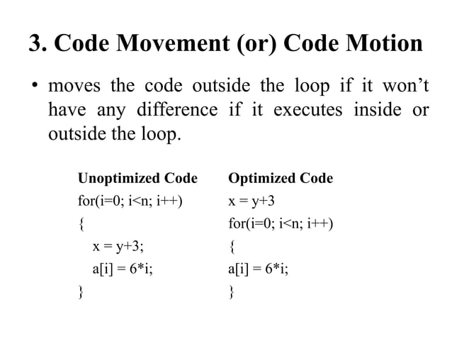 Principal Sources of Optimization in compiler design | PPTX