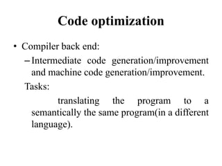 Principal Sources of Optimization in compiler design | PPTX