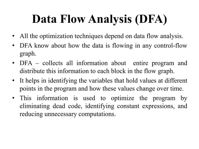 Principal Sources of Optimization in compiler design | PPTX