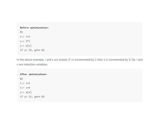 Principal Sources of Optimization in compiler design | PPTX