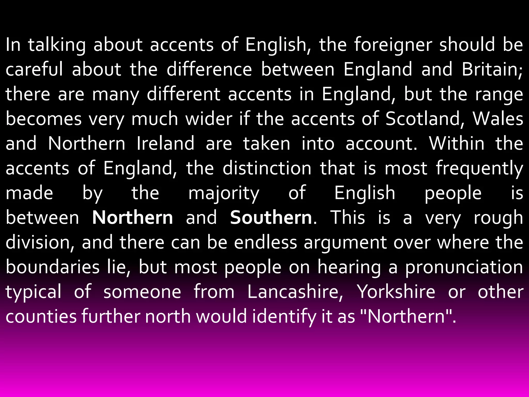 Principal types of english pronunciation | PPTX