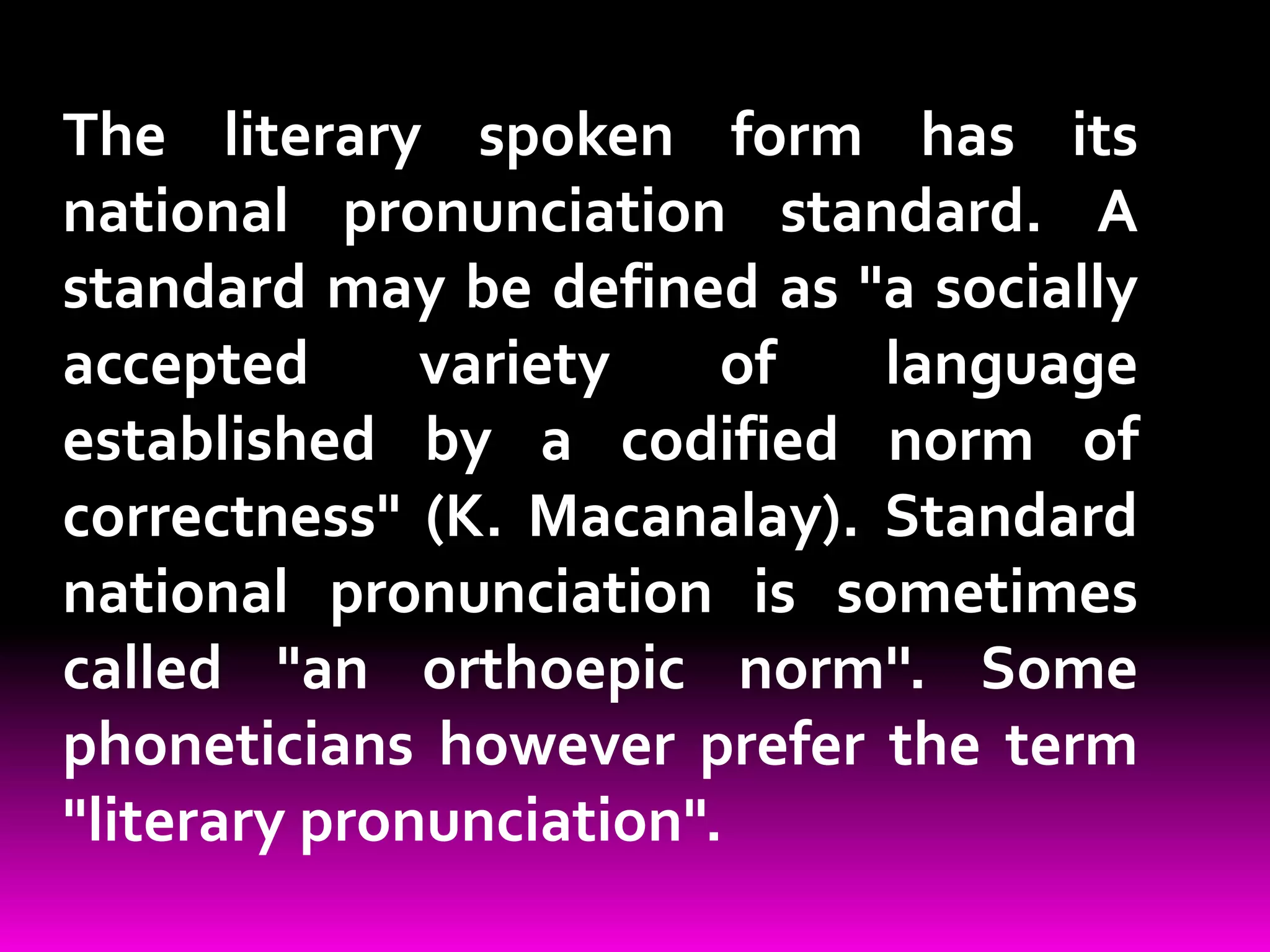 Principal types of english pronunciation | PPTX
