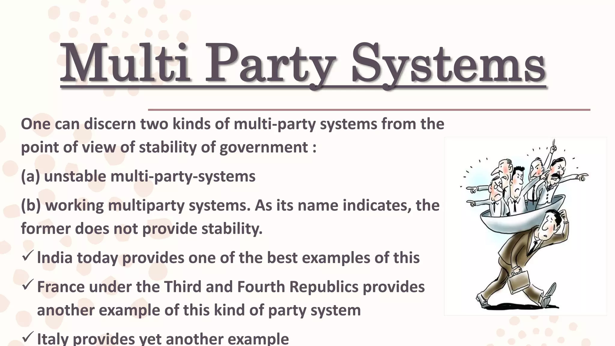 Principal types of party systems | PPTX