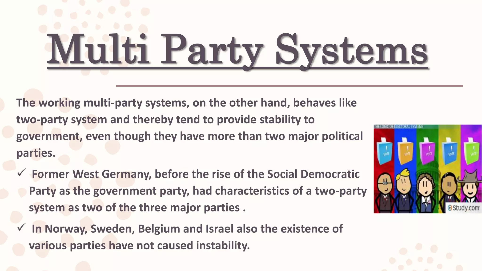 Principal types of party systems | PPTX