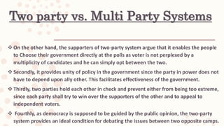 Principal types of party systems | PPTX