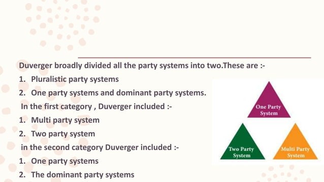 Principal types of party systems | PPTX