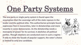 Principal types of party systems | PPTX