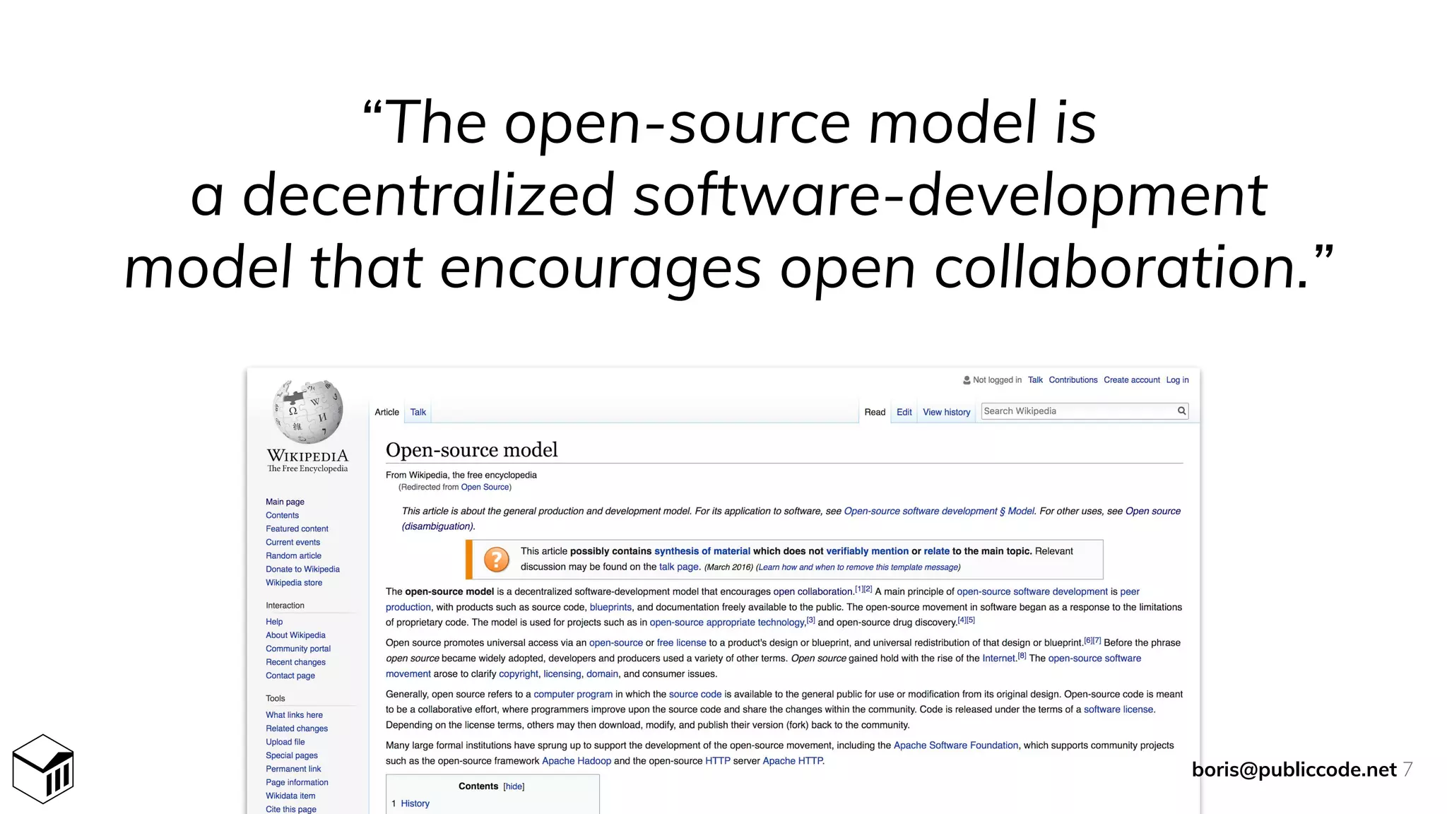 Principes voor hanteren open source, VNG Realisatie common ground field ...