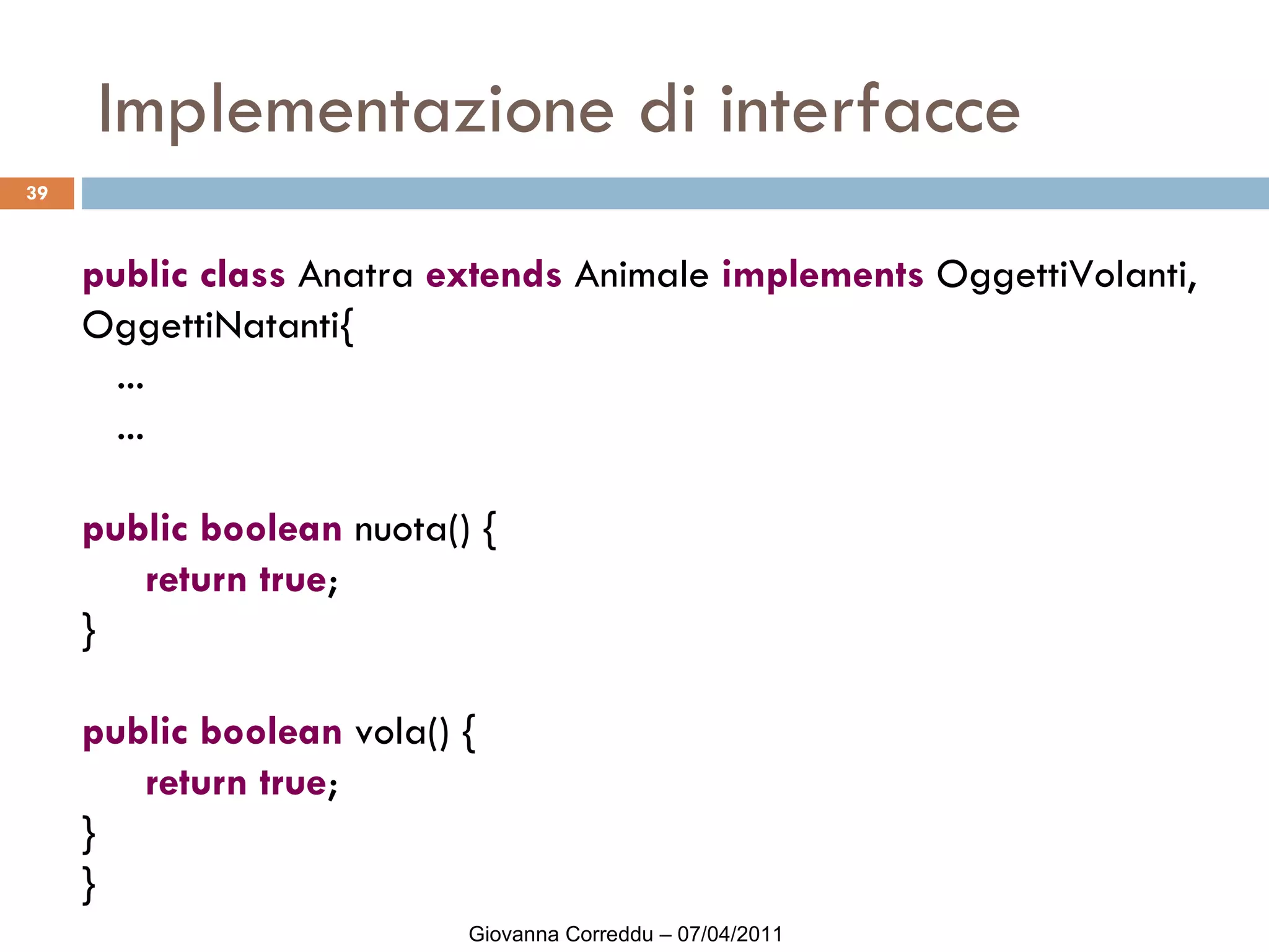 Principi della oop - Ereditarietà e polimorfismo | PPT