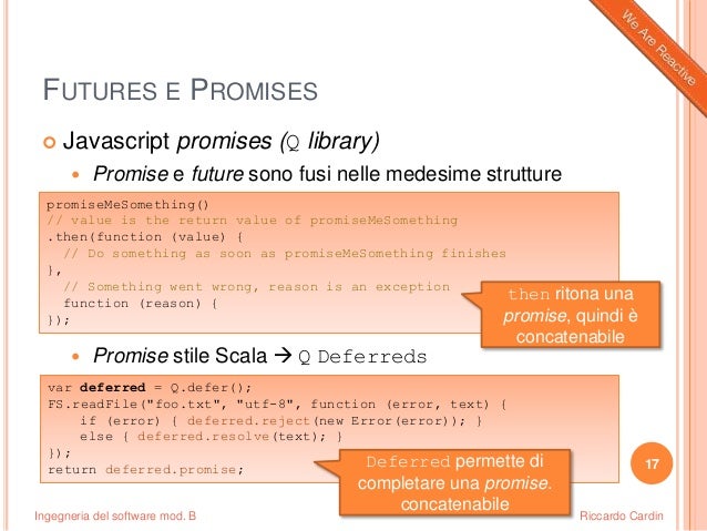 Reactive programming principles