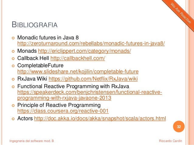 Reactive programming principles
