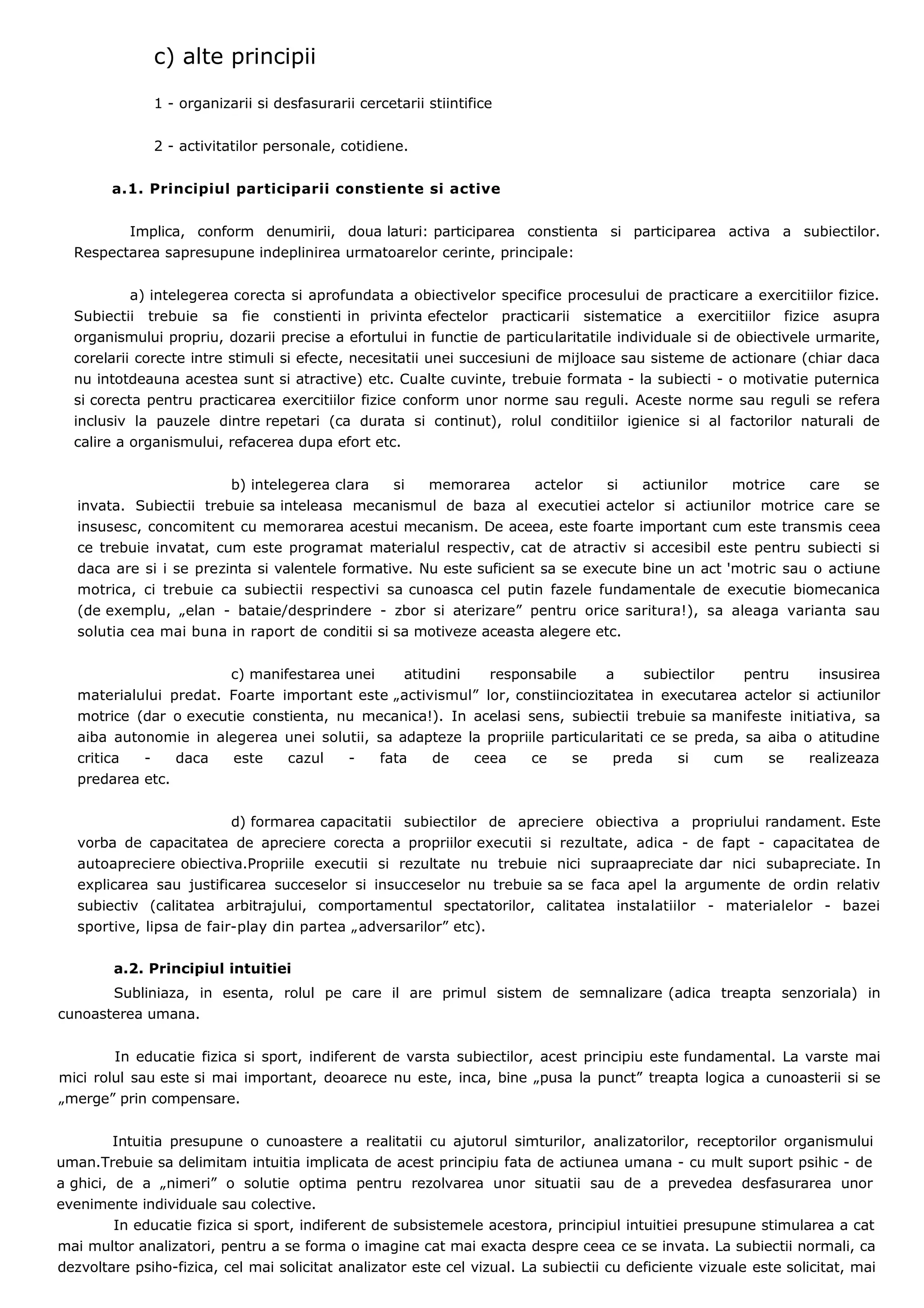 Principiile de instruire in | DOC