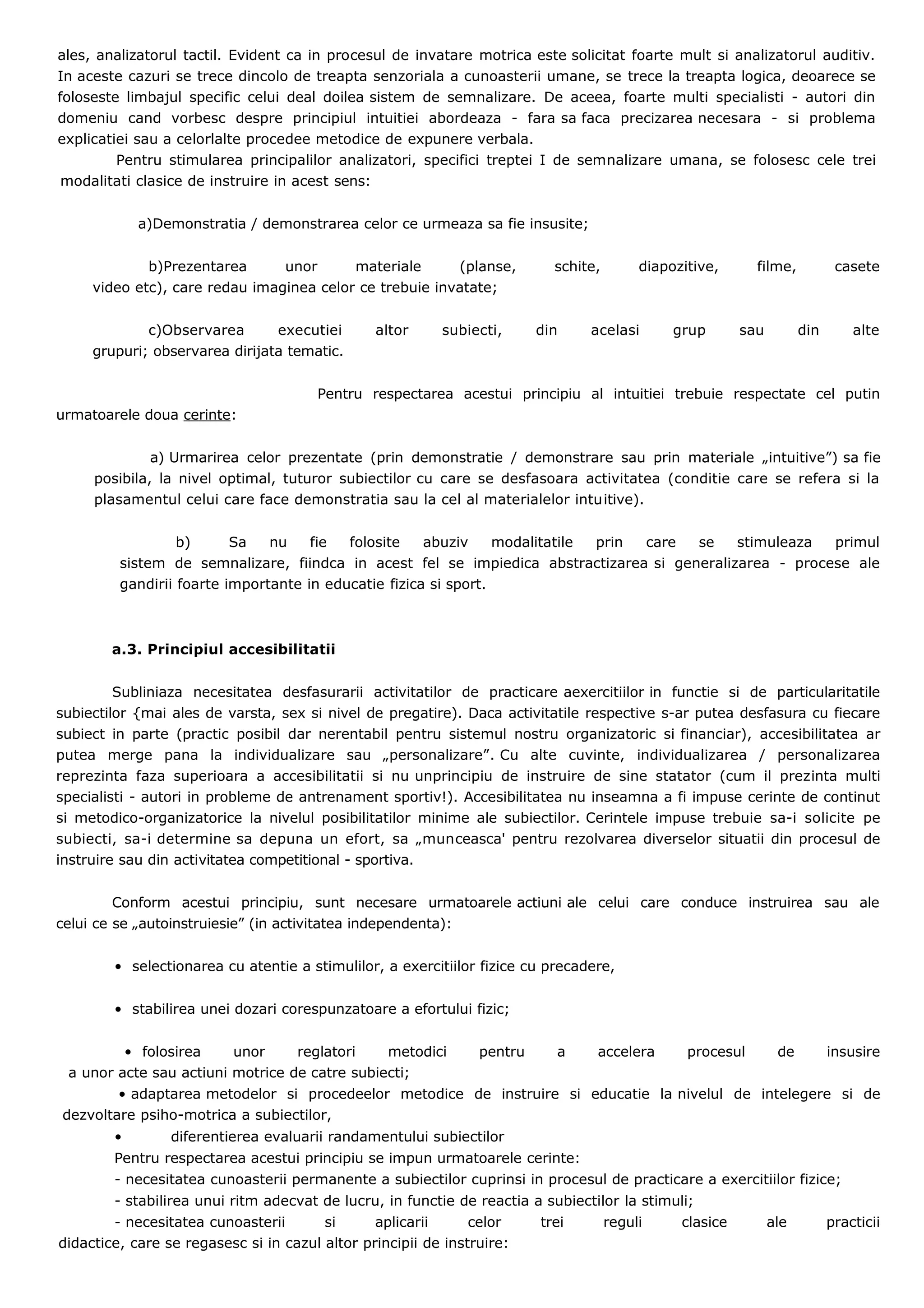 Principiile de instruire in | DOC