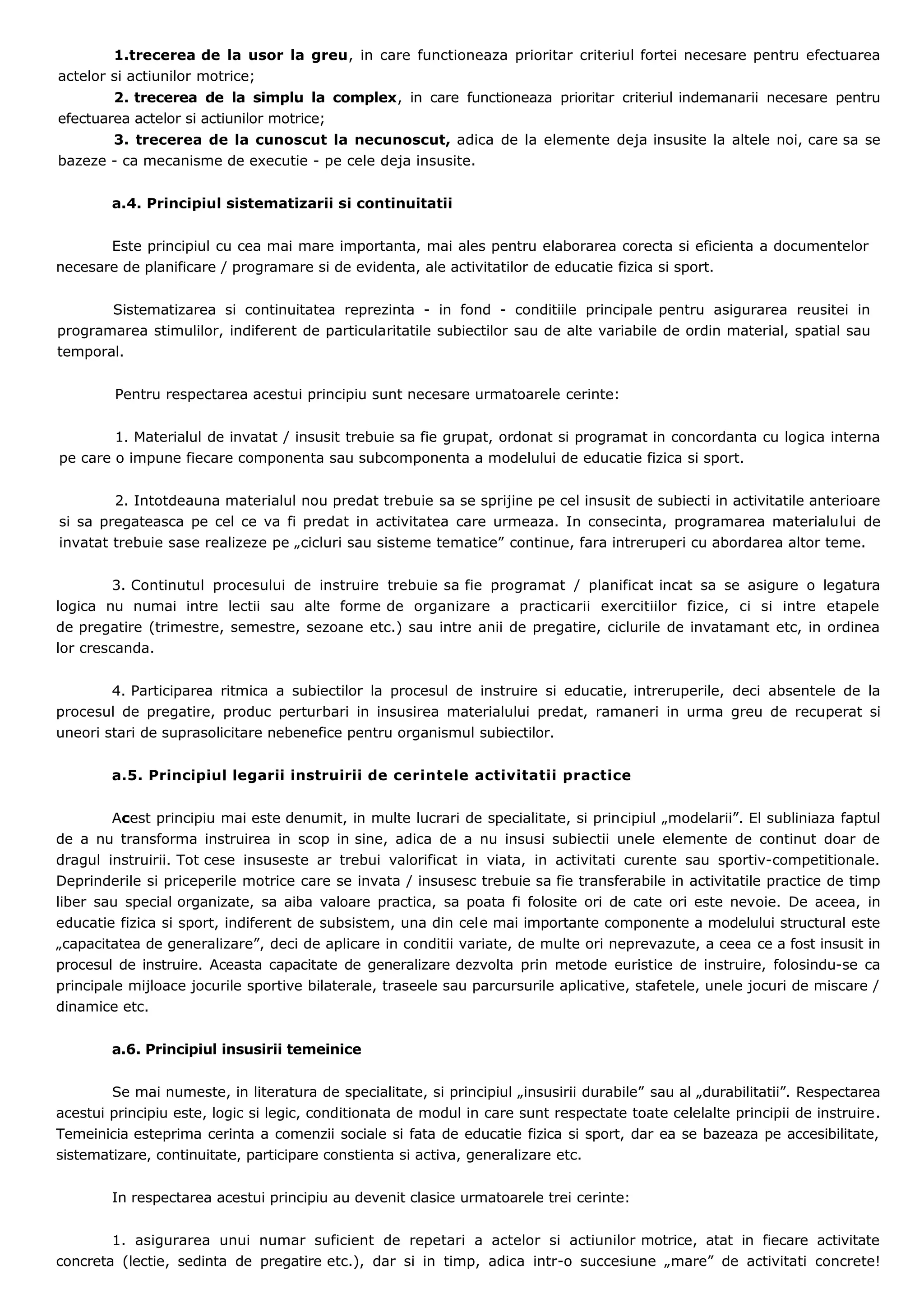Principiile de instruire in | DOC