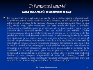 Principio de autonomía | PPT