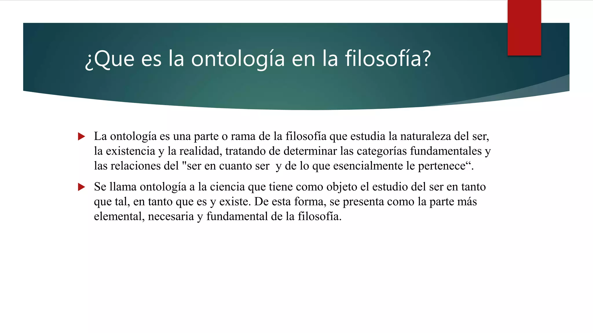 Principio de la ontologia | PPTX