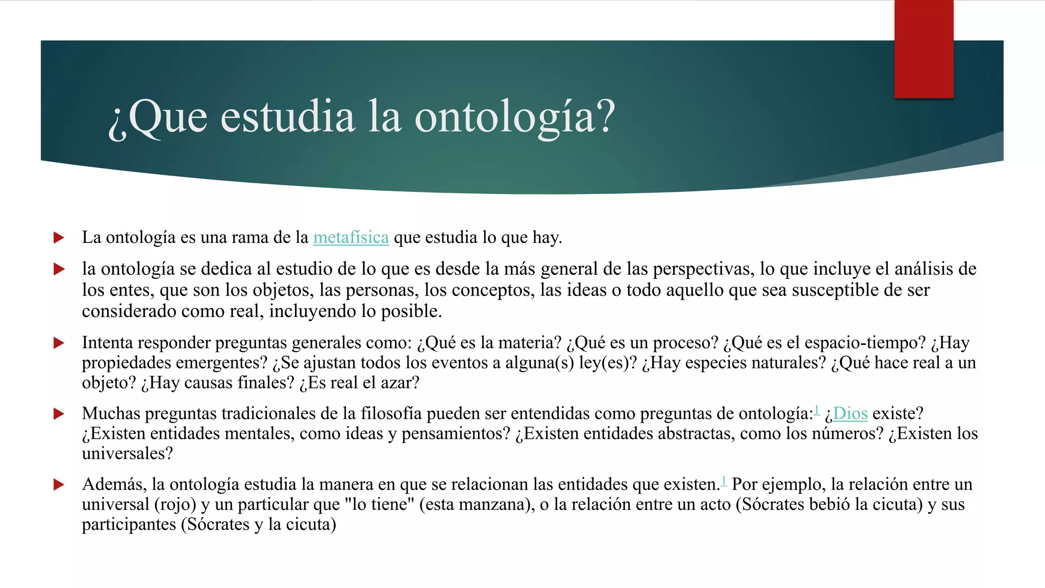 Principio de la ontologia | PPTX