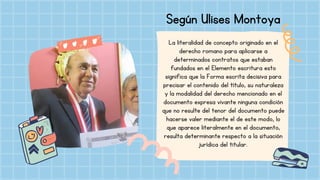 Principio de Literalidad hace relación al texto | PDF