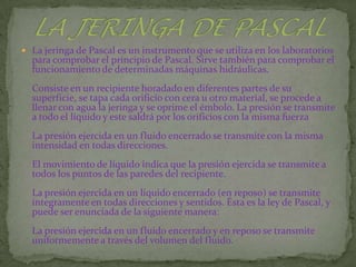 Principio de pascal | PPTX