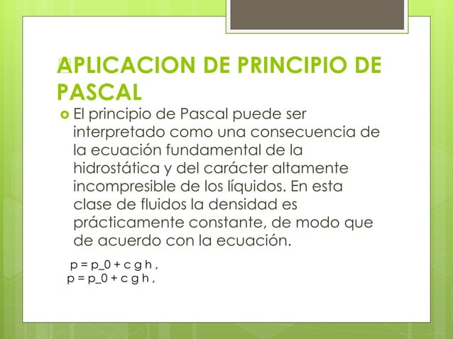 Principio de pascal Fisica | PPTX | Physics | Science