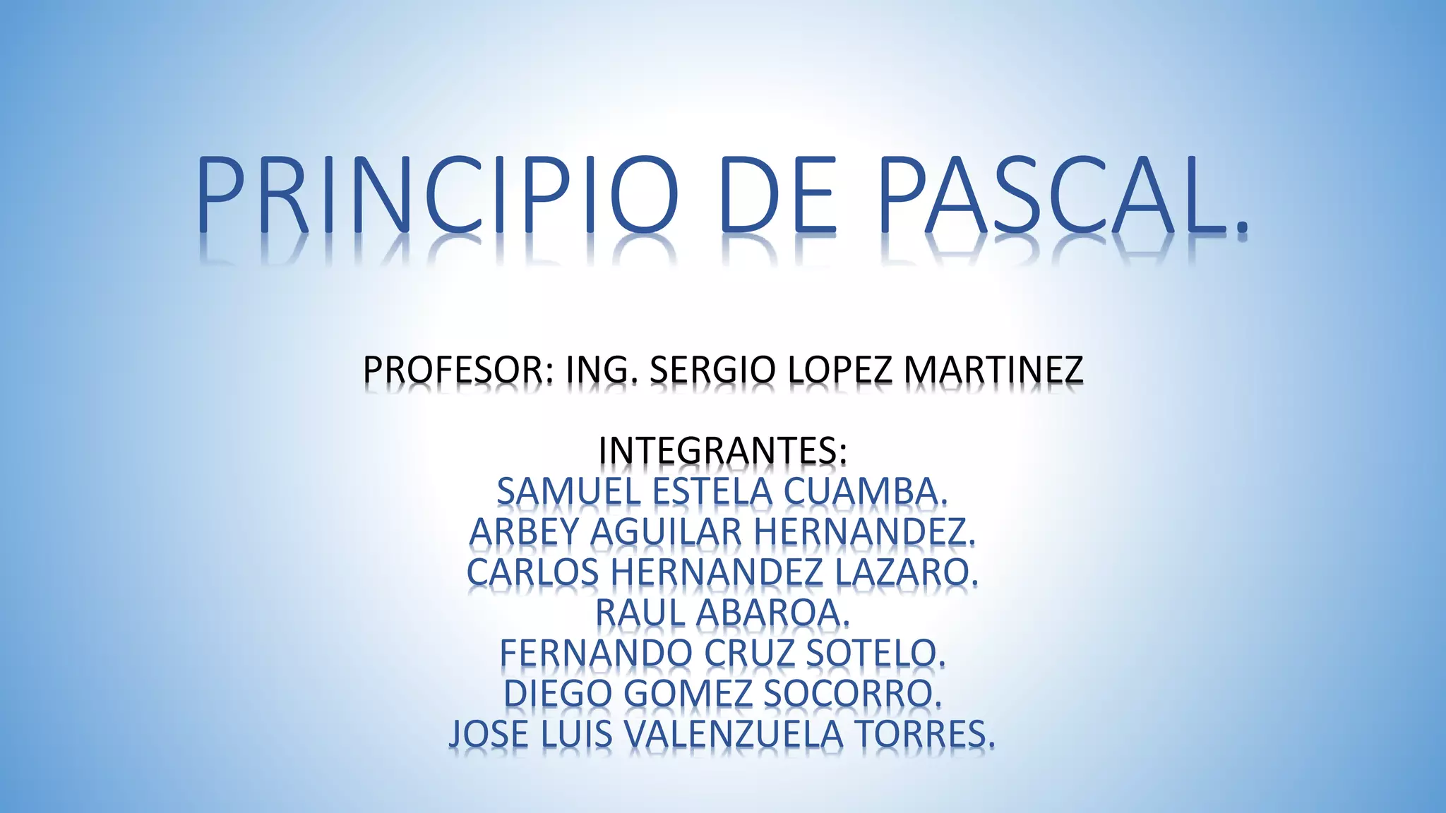 Principio de pascal | PPTX