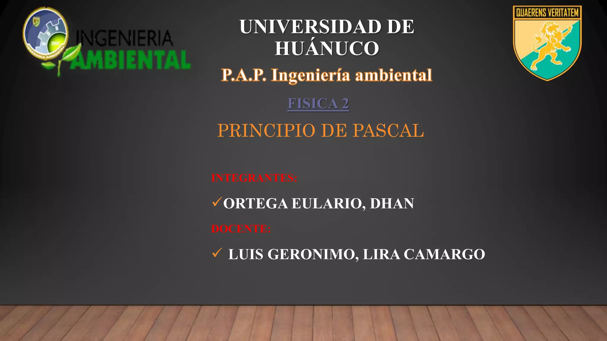 Principio de pascal(expo) | PPTX