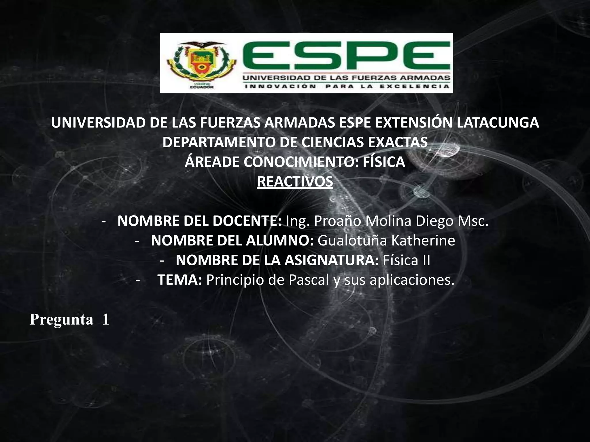 Principio de Pascal y sus aplicaciones | PPTX