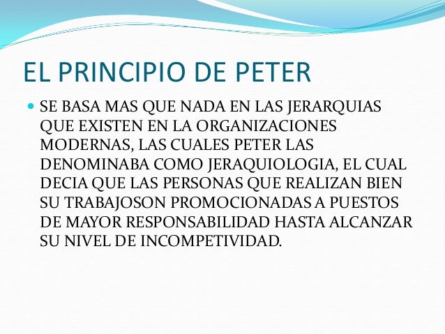 Principio de peter