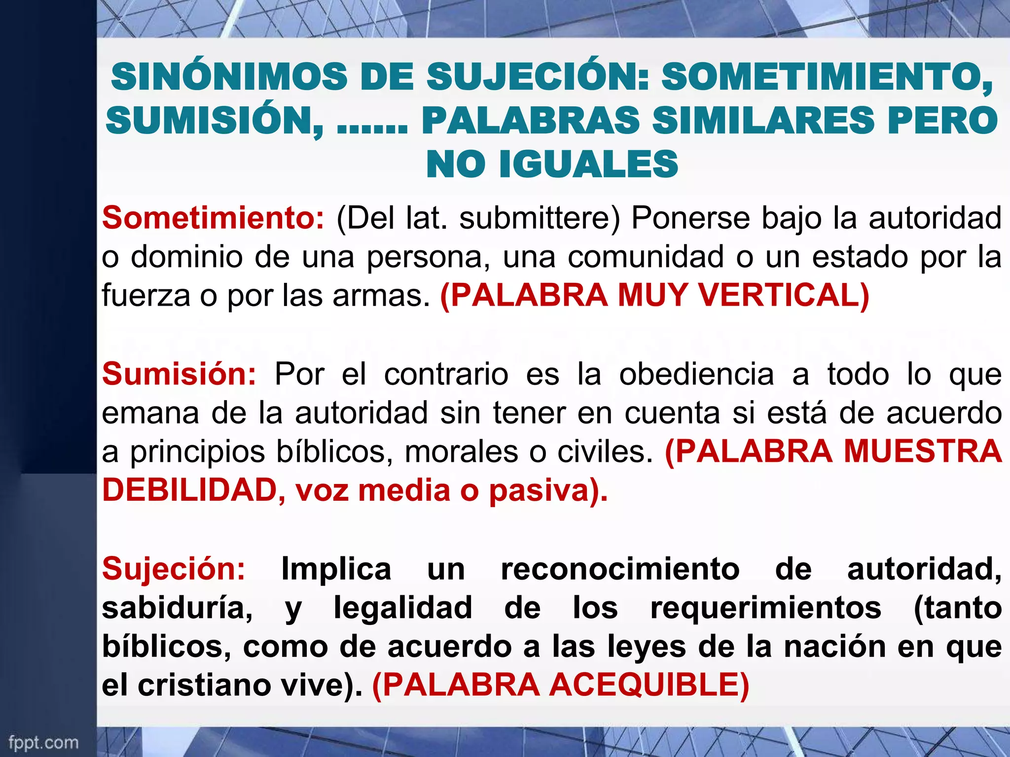 CONOCIENDO EL PRINCIPIO DE SUJECIÓN | PPTX