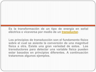 Principio de transducción | PPTX