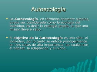 Principios basicos de la ecologia | PPT
