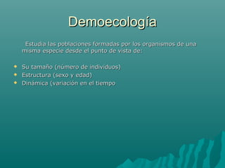Principios basicos de la ecologia | PPT