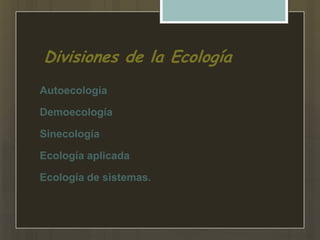 Principios basicos de la ecologia | PPTX