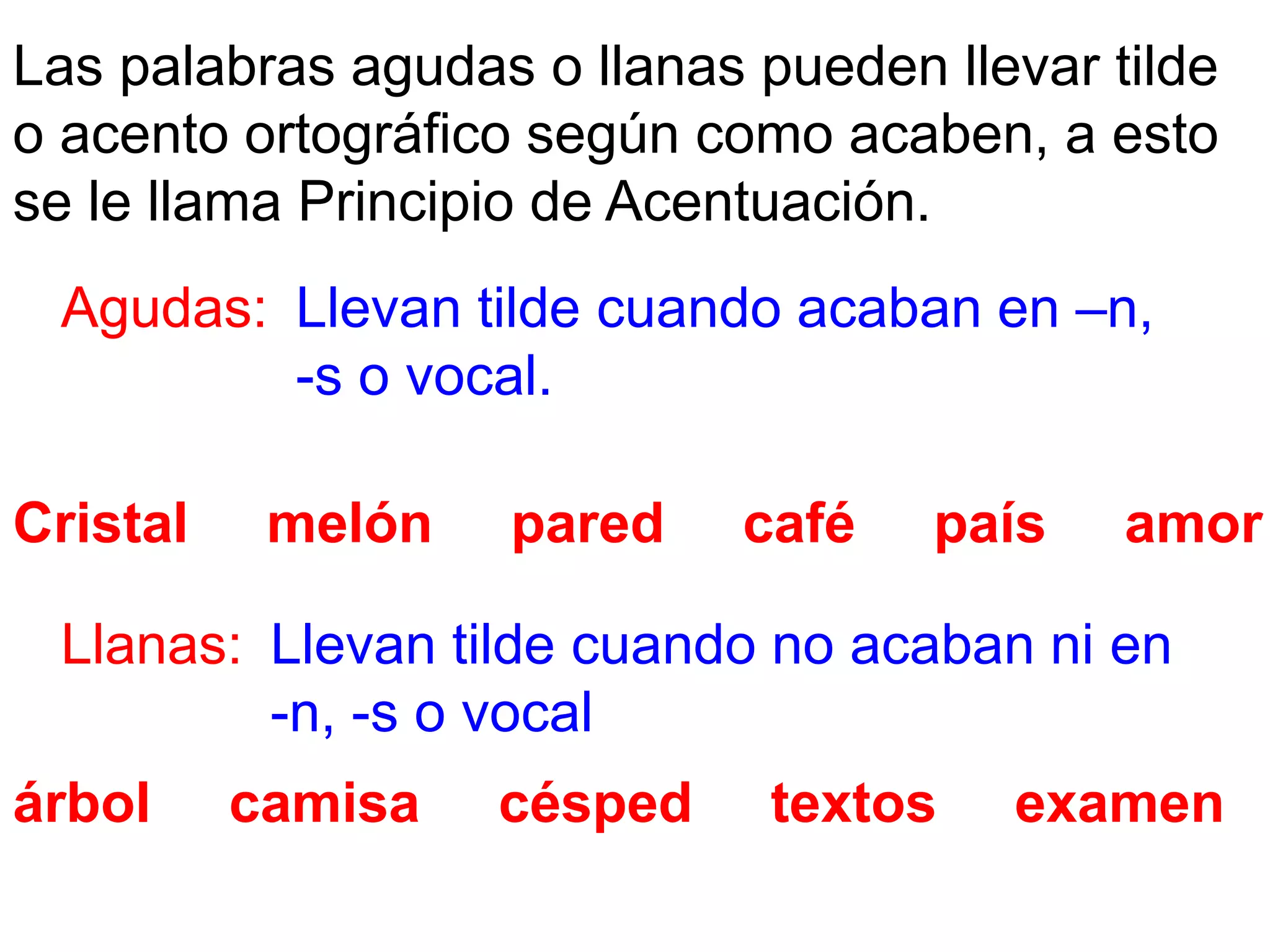 Principios de acentuación 5º de primaria | PPTX
