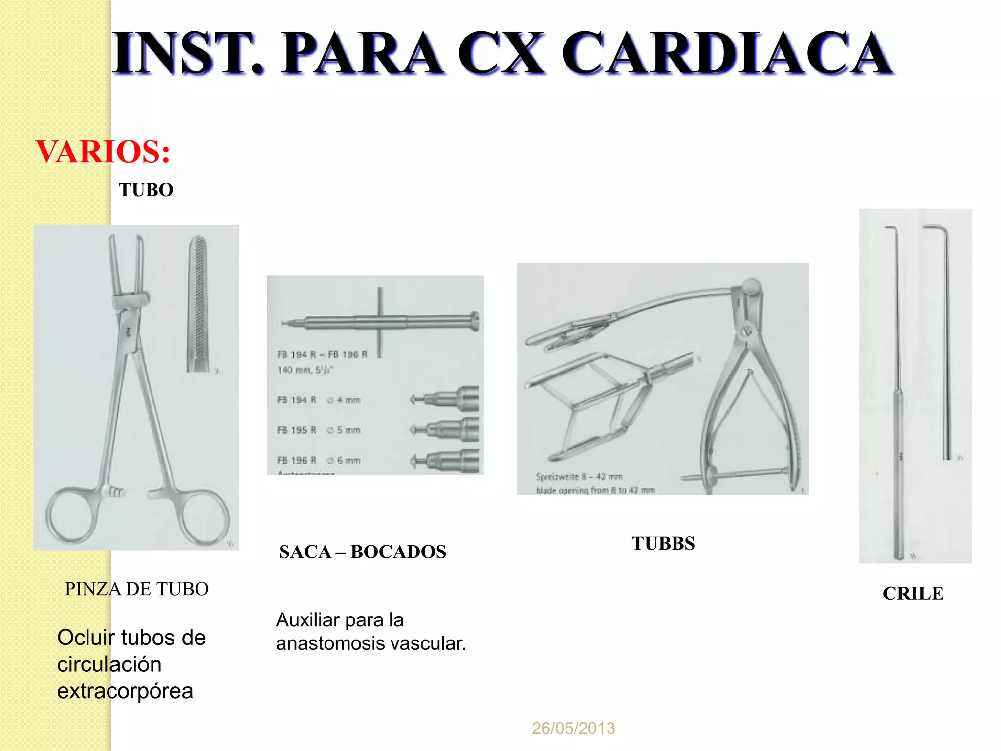 Principios de cirugia cardiaca y vascular periferica. instrumentacion ...