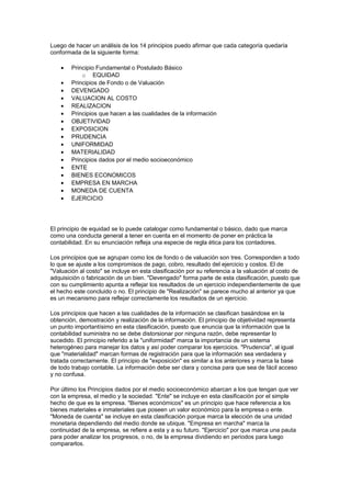 Principios de contabilidad generalmente aceptados | DOC