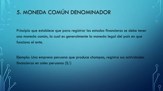 Principios de Contabilidad Generalmente Aceptados | PPTX