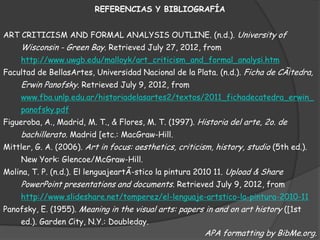 Principios de interpretación del arte | PPTX