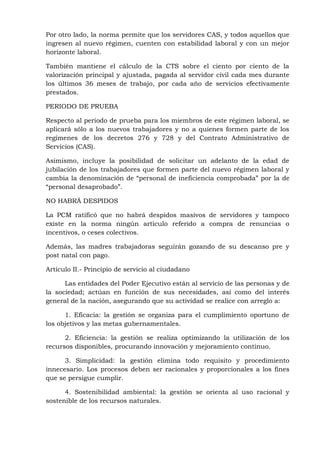 Principios del poder ejecutivo | DOC