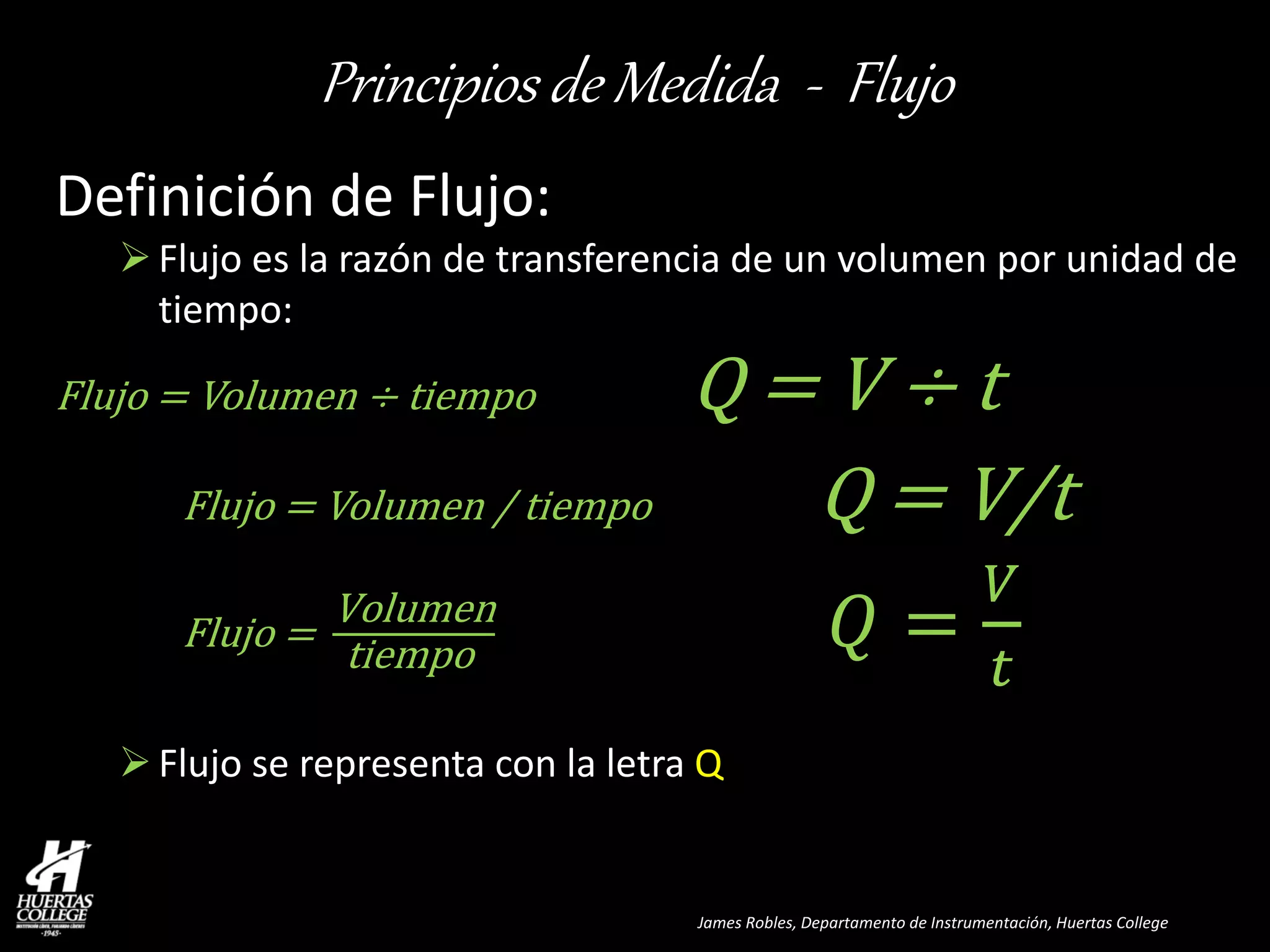 Principios de Medida - Flujo | PDF