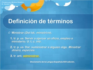 Principios para la ministración de la disciplina | PPTX