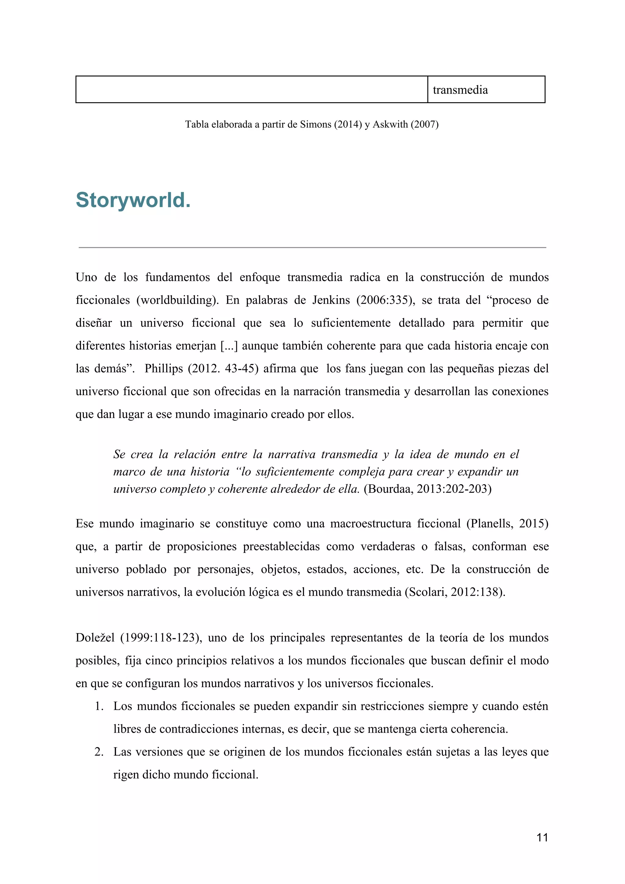 Principios y estrategias transmedia. | PDF