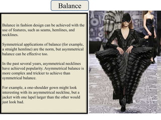 Symmetrical Balance In Fashion Design