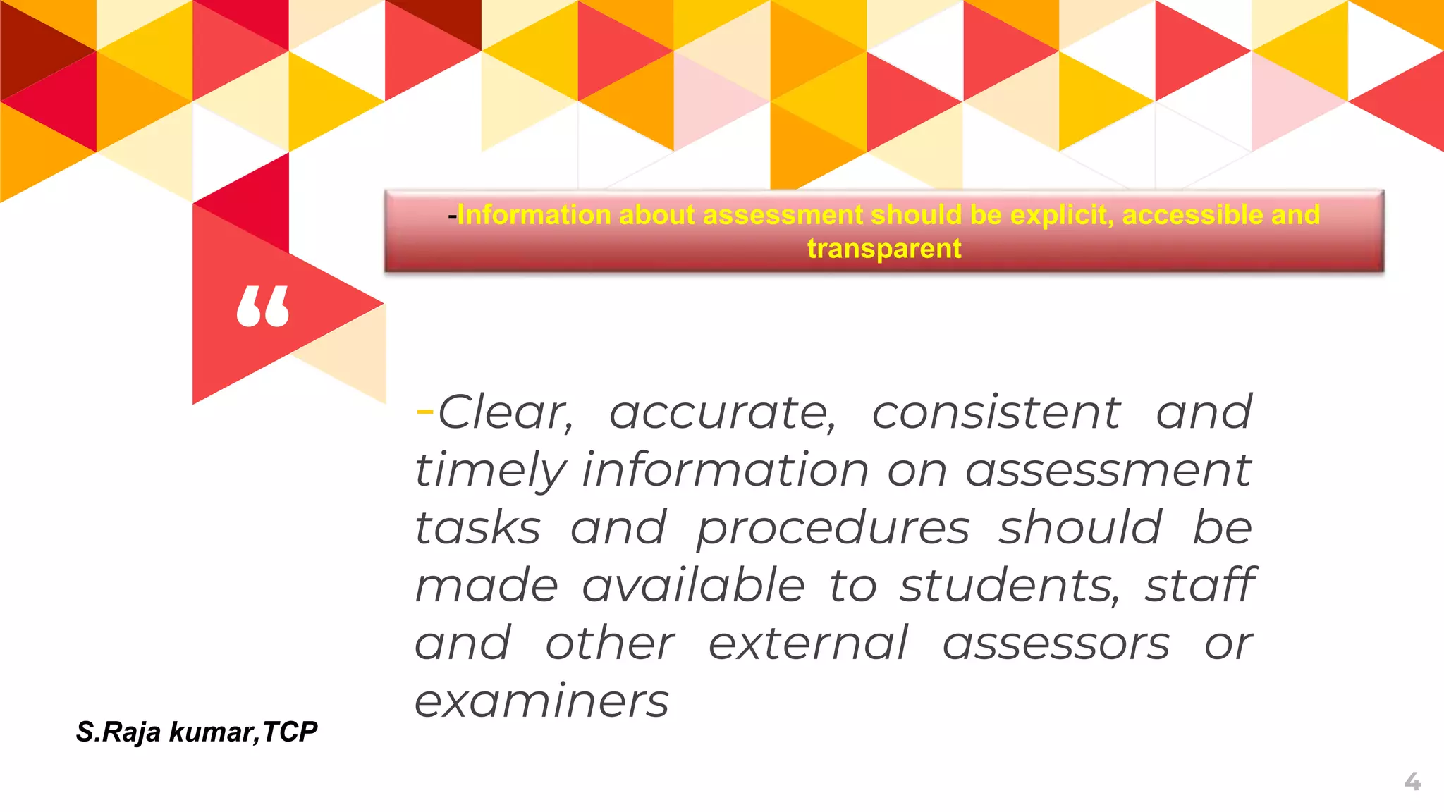 Principle of Assessment Practice | PPTX